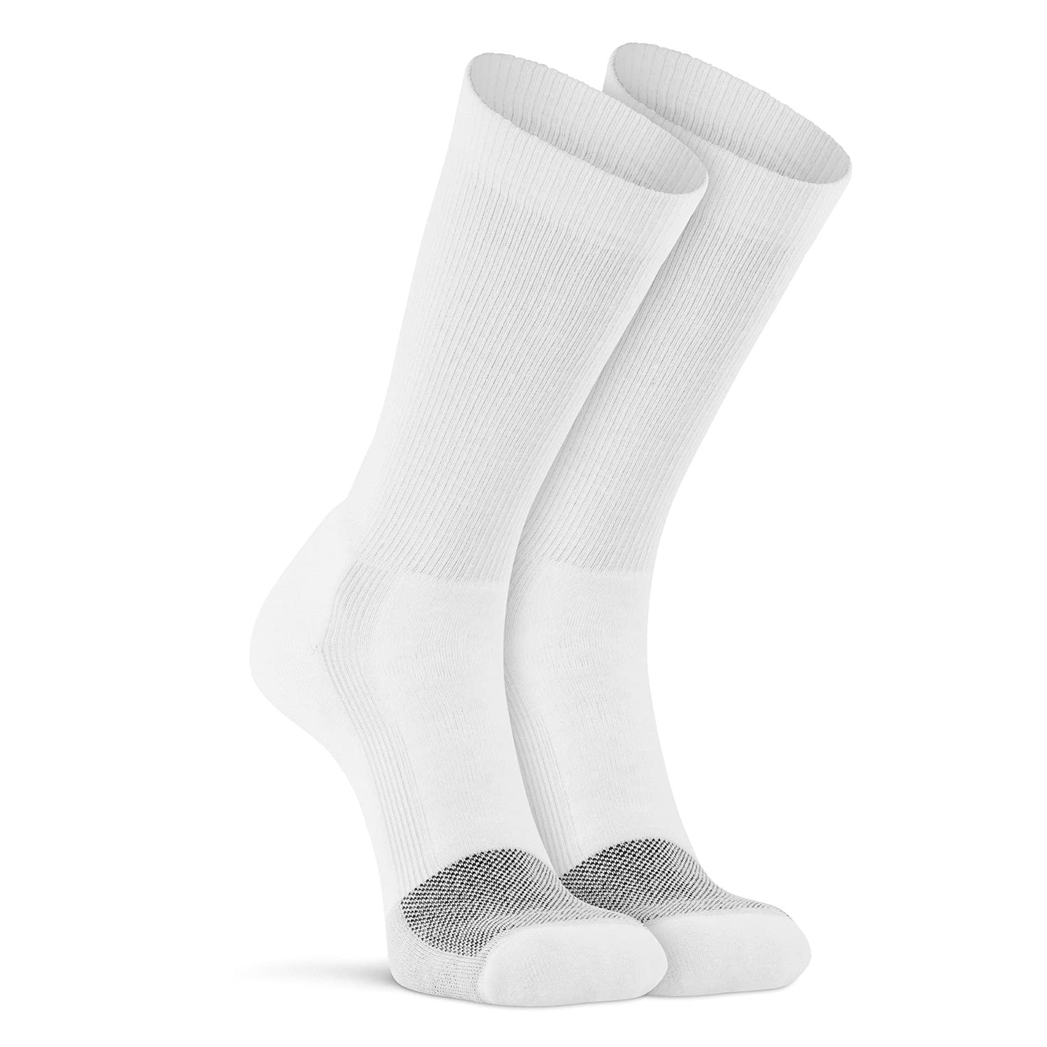 FoxRiver Wick Dry Triathlon Sports Crew Socks Lightweight Men’s Athletic Socks with Moisture Wicking Performance Fabric - White - Large, (1308)
