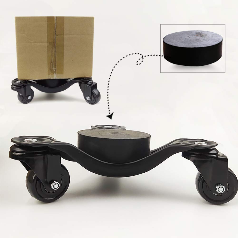 Furniture Moving Artifact Heavy Object Movers with Universal Wheel Crowbar Three Wheel Mover Dolly with Casters Triangle Iron Mover Heavy Moving Tool for Furniture Sofa Bed Bookcase