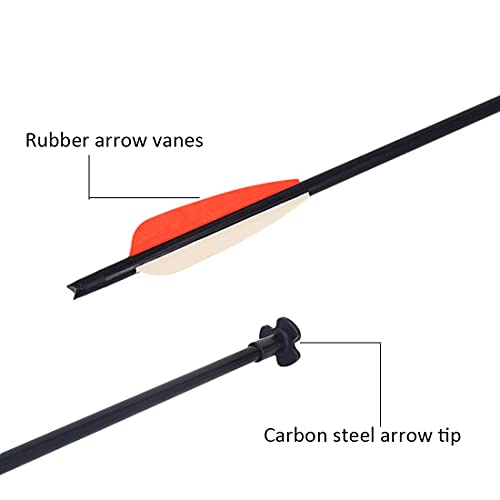 FDHW 24" Archery Crossbow Release Bolts Crossbow Decocking System Arrows with 4" Rubber Vanes Crossbow Accessories 2 Pack