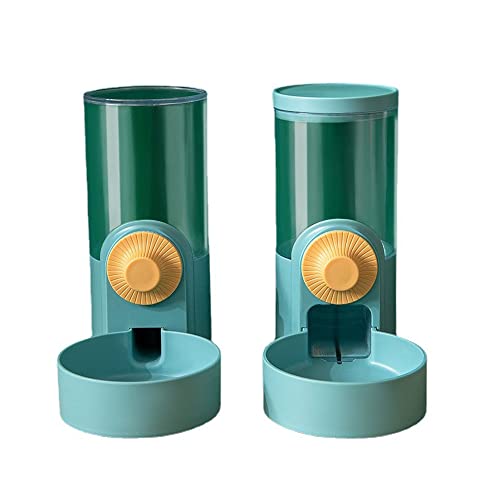 Pet Dog Cat Hanging Automatic Feeders Drinking Bowls 40oz,2 PCS Auto Gravity Pet Feeder and Water Set, Cage Pet Feeding Bowls Dispenser for Cats Dogs Puppy, Rabbit Hamsters Chinchilla Hedgehog Ferret