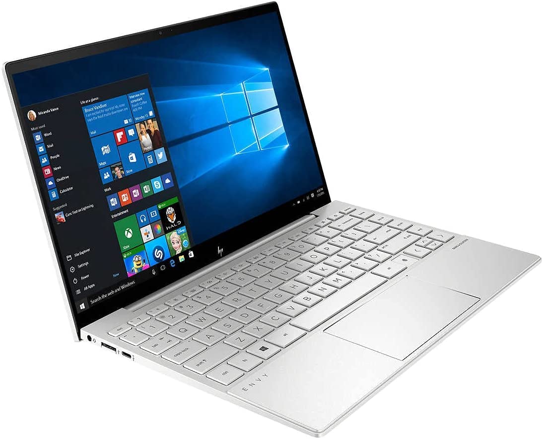 HP Envy 13.3" FHD IPS Premium Laptop | 11th Generation Intel Core i5-1135G7( Beat i7-10510U) | Backlit Keyboard | Fingerprint | Windows 10 | with Laptop Stand Bundle (Silver, 8GB RAM | 512GB SSD)