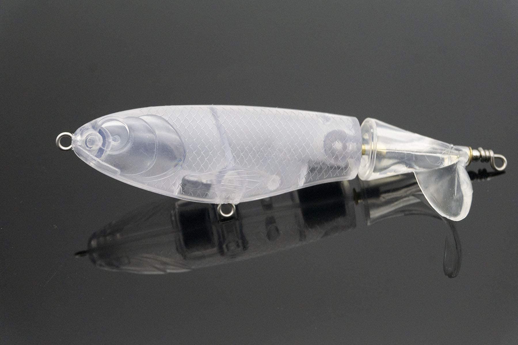 Free Eye 5pcs Unpainted Plopper Bait Fishing unpainted Lure Body 105mm 14.57g Clear Hard Blank Lures PL2