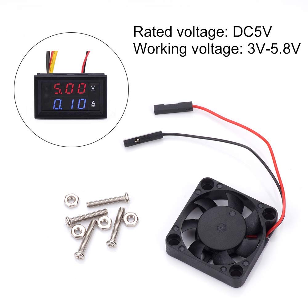 for Raspberry Pi Fan, 4Pcs for Raspberry Pi Cooling Fan Brushless CPU Cooling Fan Heatsink Cooler Connector Separating One-to-Two Interface 3.3V 5V for Raspberry Pi4 Pi3 B+, Pi 3, Pi 2, Pi 1 B+