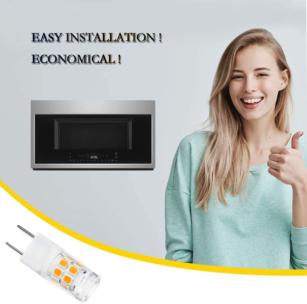 GE Microwave Oven Appliance Light Bulb WB36X10213W WB25X10019 25W 35W Equivalent, 5 Pack (Warm White 3000K)