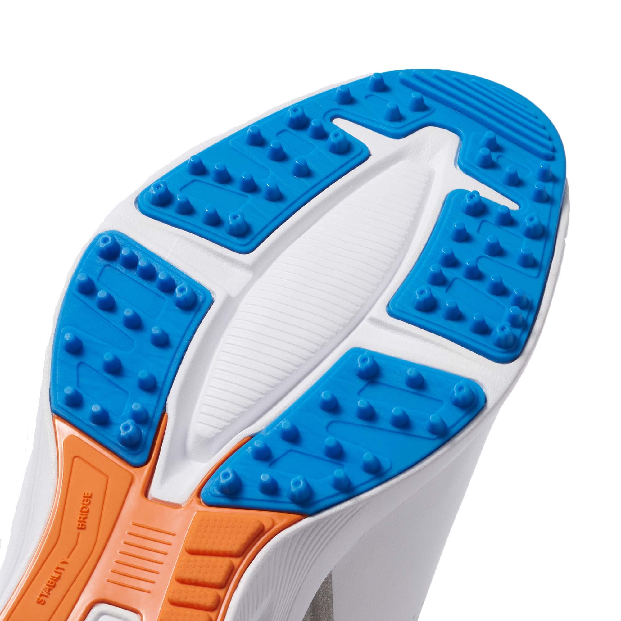 FootJoy Men's FJ Fuel Golf Shoe, White/White/Blue Jay, 12