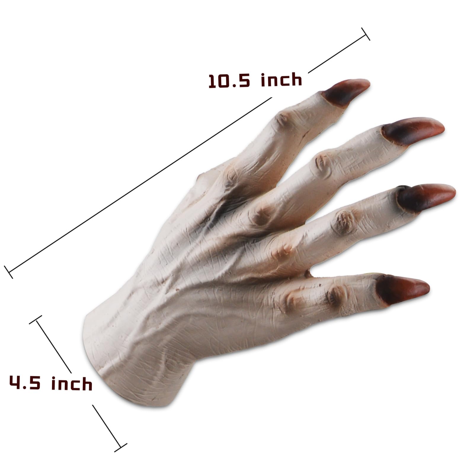 FREE BEAUTY Halloween Party Scary Moster Skeleton Bone Claw Hand Reaper Gloves Costume Adult
