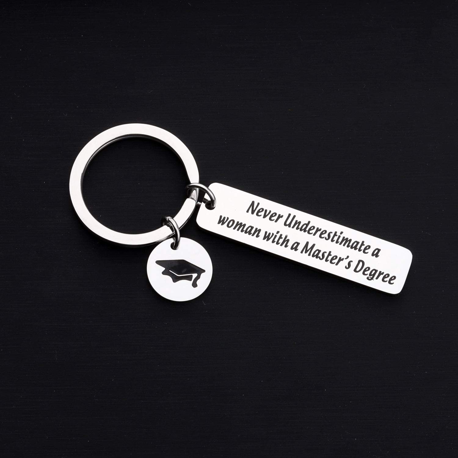 FOTAP Graduation Keychain Graduation Congrats Gift College Grad Gift New Grad Jewelry Gift (Master’s Degree Key)