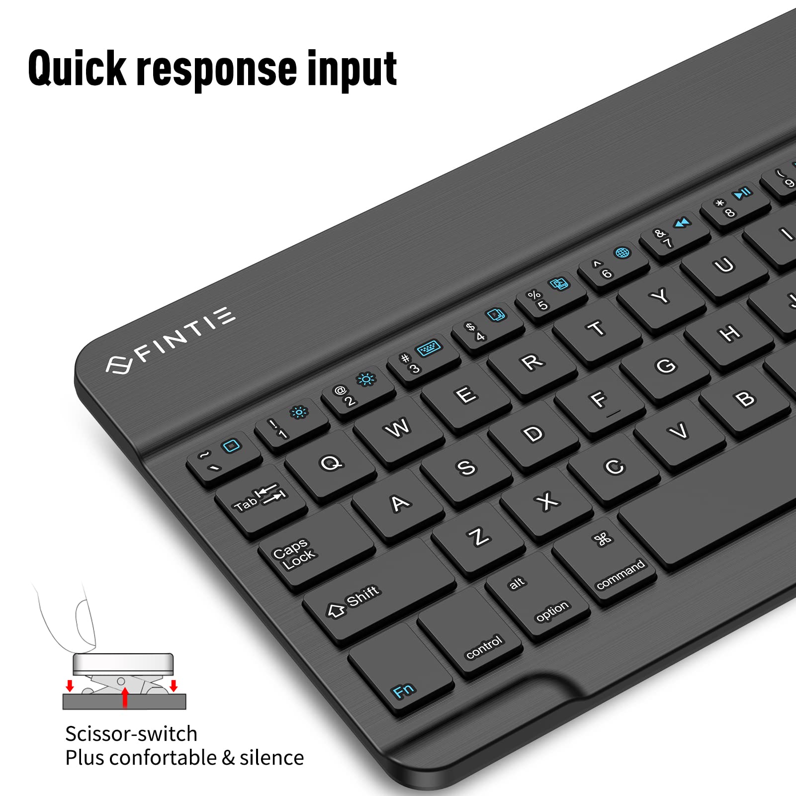 Fintie Keyboard Case for iPad 9.7 2018/2017 / iPad Air 2 / iPad Air - Slim Shell Stand Cover w/Magnetically Detachable Wireless Bluetooth Keyboard for iPad 6th / 5th Gen, Navy