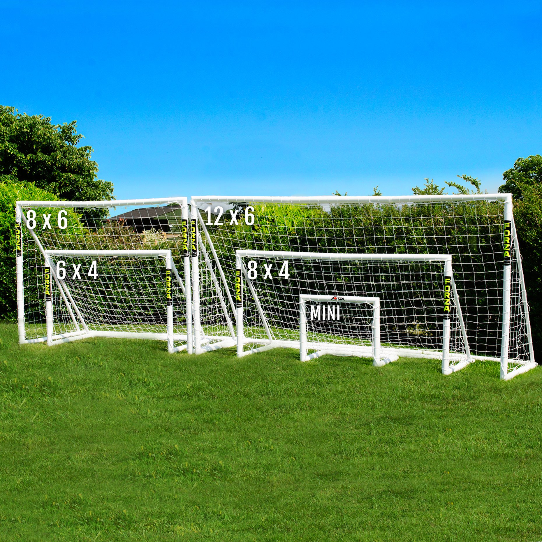 FORZA Backyard Soccer Goals β Premium Weatherproof PVC Goals (Single Goal) for Kids & Adults β Quick Assembly (Locking, 6ft x 4ft)