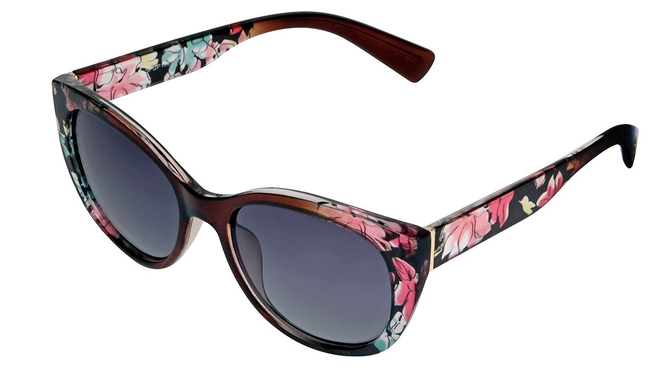 Foster Grant Aisha Flowered Women's Cat Eye Polarized Sunglasses
