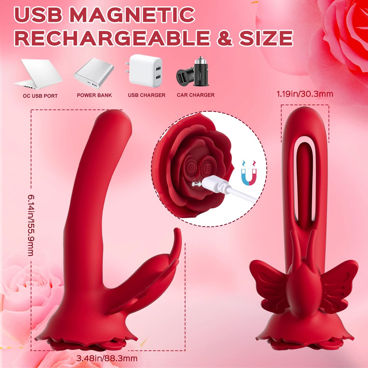 Flapping G Spot Vibrator for Women:‘’Layla‘’ Adult Rabbit Sex Toys with 9 Flapping Modes 4 Tickling Modes Waterproof Clitoralis Stimulator for Clit Nipple Anal Stimulation Rechargeable Adult Sex Toys
