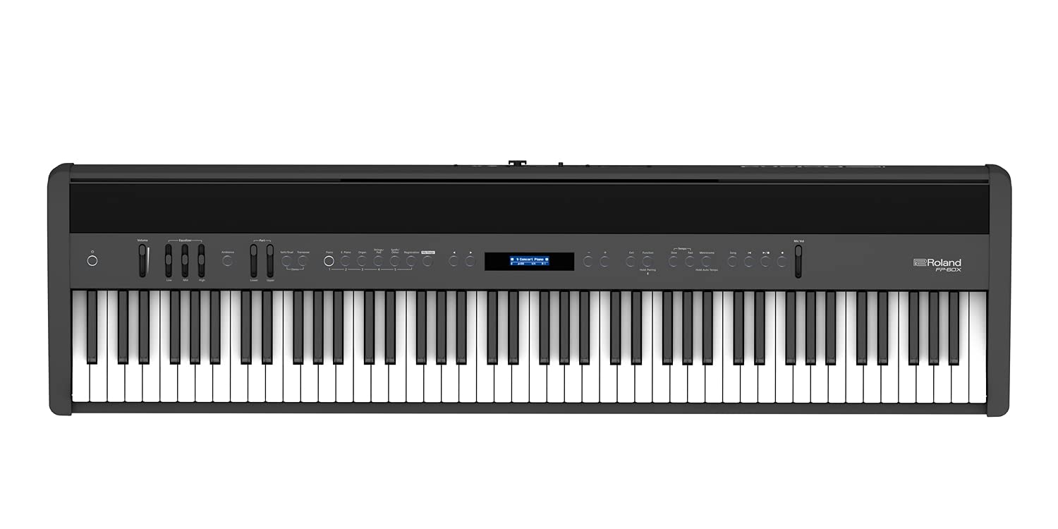FP-60X-BK Portable Piano w/ Built in Speakers, Bluetooth - Black (Renewed)