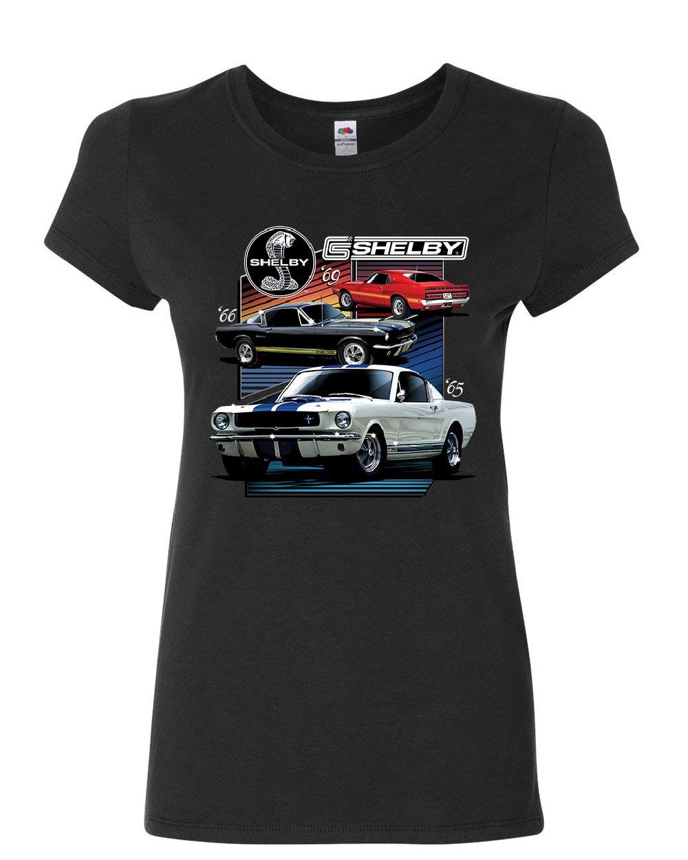 Ford Mustang Shelby GT350 GT500 Women's T-Shirt American Muscle Cars Shirt Black Medium