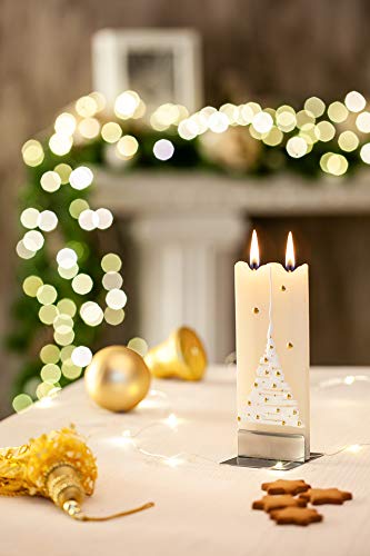 Flatyz Hand Painted Flat Candle | Unscented, Dripless, Smokeless, Decorative | Sunflower | Double Wick | Unique Gift Idea and Home Décor Accent | 6 inches