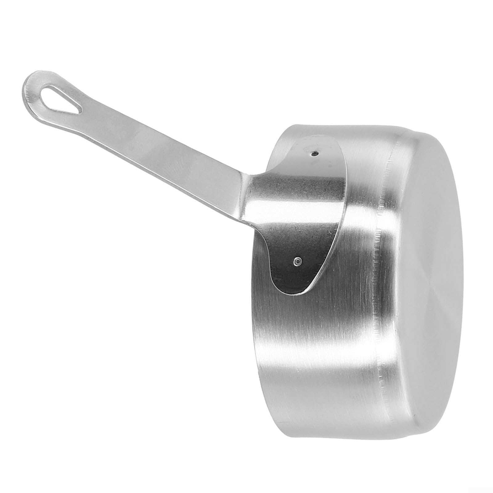 Startbuymore Small Sauce Pan Stainless Steel Saucepans Milk Pot Non Stick Small Saucepan Kitchen Cookware With Hanging Hole Long Handle(Silver(100ML))