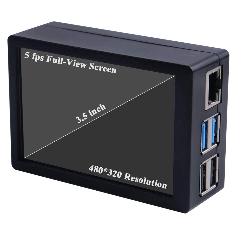 GeeekPi 3.5 inch Touch Screen with Case for Raspberry Pi 4, with Fan and Heatsinks, 320x480 Resolution TFT LCD Display for Raspberry Pi 4 Model B (Raspberry Pi Board NOT Included)