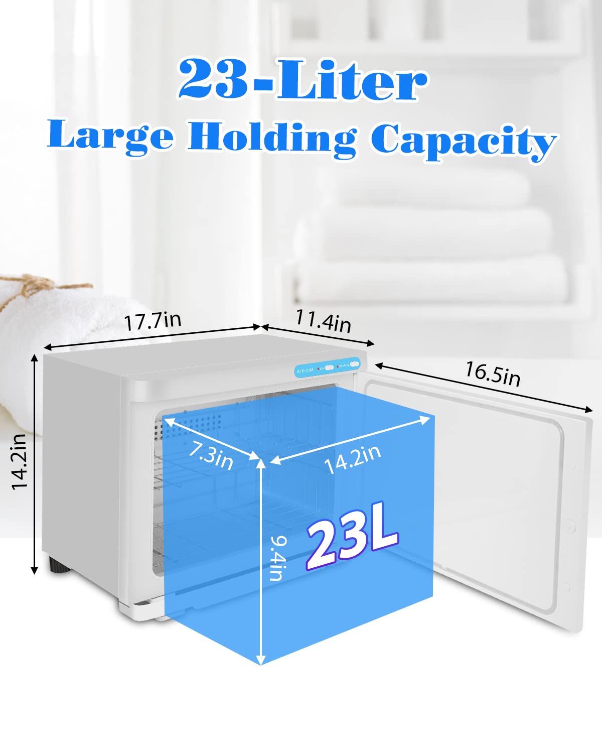 Gimify Hot Towel Warmer Cabinet 23L Large Capacity for Spa Salon Gym Hotel Home