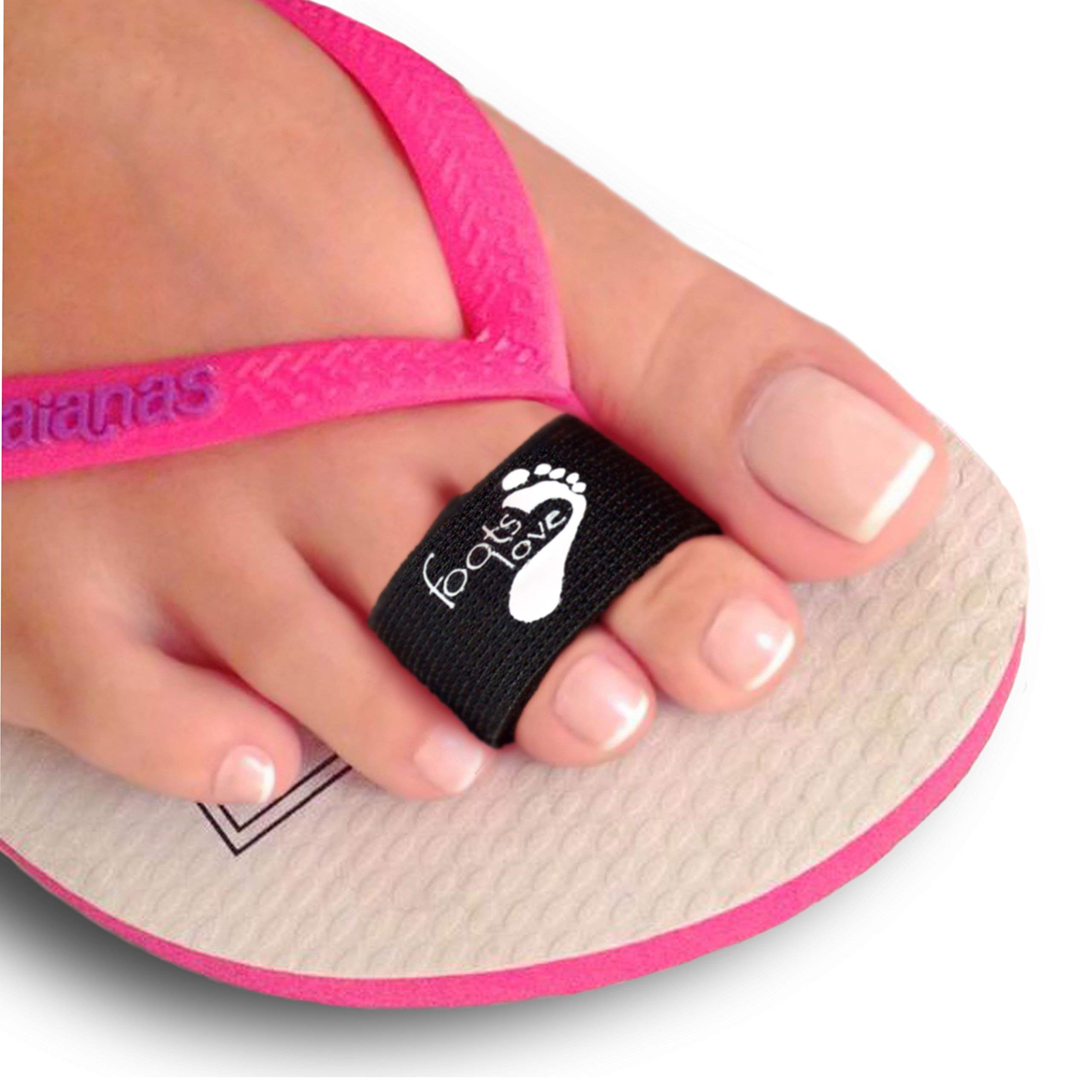 FOOTS LOVE - Broken Toe Splints. Crooked Toe Separator Hammer Toe Straightener Wraps. The Only Copper Align, Protect & Heal Brace. Even Better Now With No Slip !