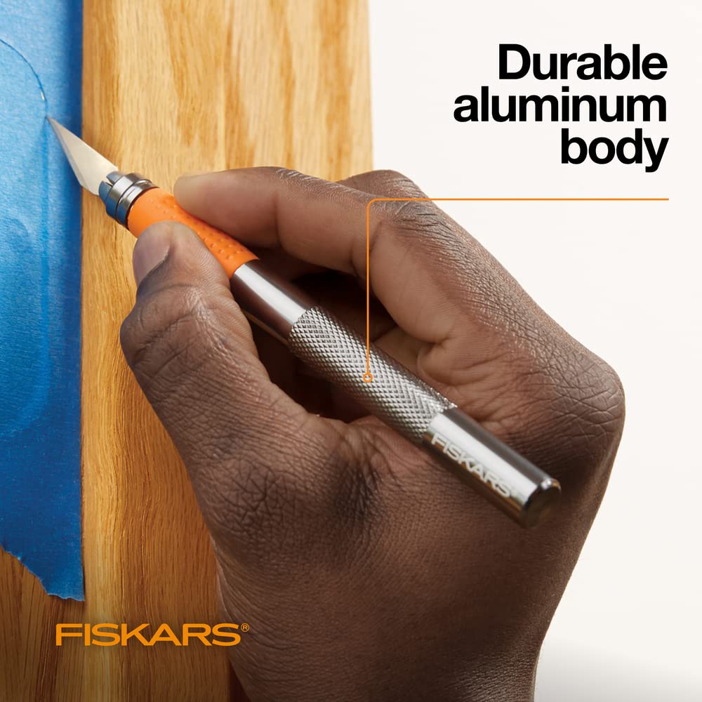 Fiskars Self Healing Cutting Mat with Grid for Sewing, Quilting, and Crafts + Fiskars SoftGrip Detail Craft Knife