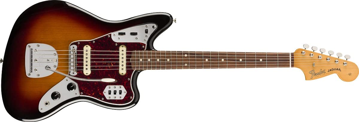 Fender Vintera 60s Jaguar Electric Guitar, with 2-Year Warranty, 3-Color Sunburst, Pau Ferro Fingerboard