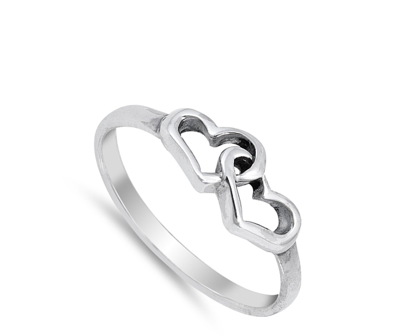 Forever Love Knot Heart Promise Ring New .925 Sterling Silver Band Size 7