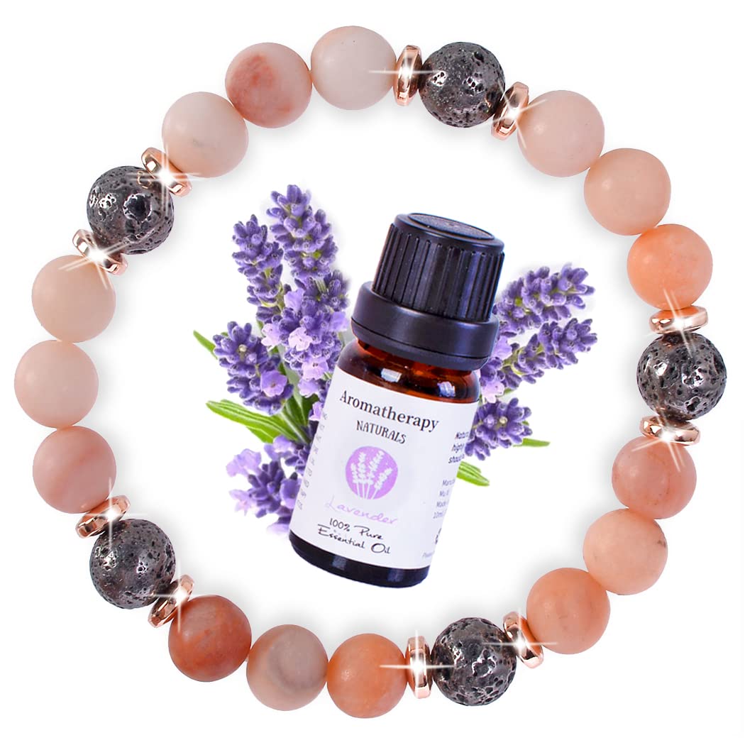 Good Luck Bracelet for Women, Pink Zebra Jasper,Lavender Essential Oil Diffusion Bracelet, Avoid Evil Yoga Bracelet, Happy Mood Gift