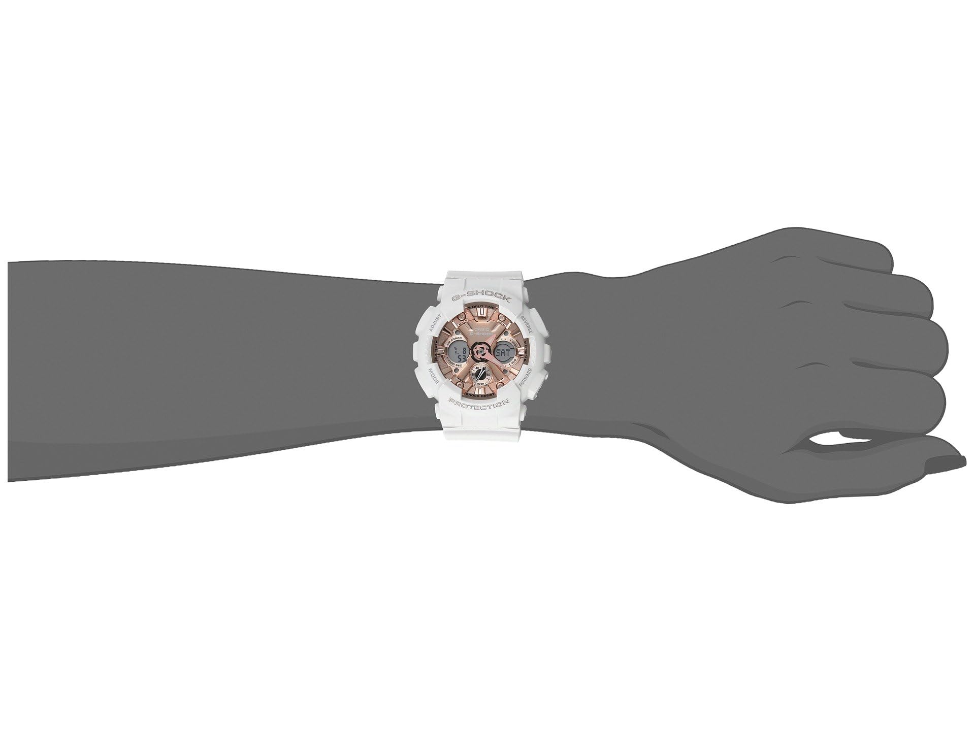 G-Shock Casio Women's GMS-S120MF-7A2CR Analog-Digital Display Quartz White Watch