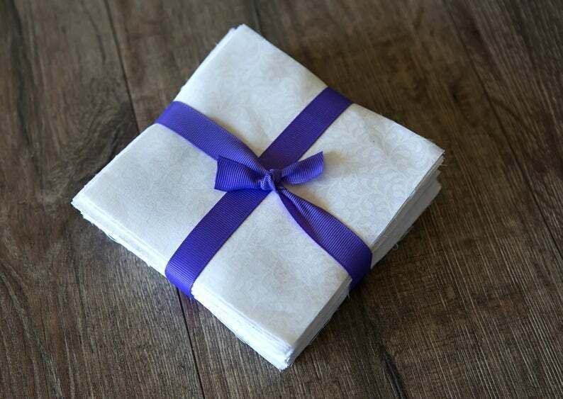 for 102 White on White pre Cut Charm Pack 5" Squares 100% Cotton Fabric Quilt