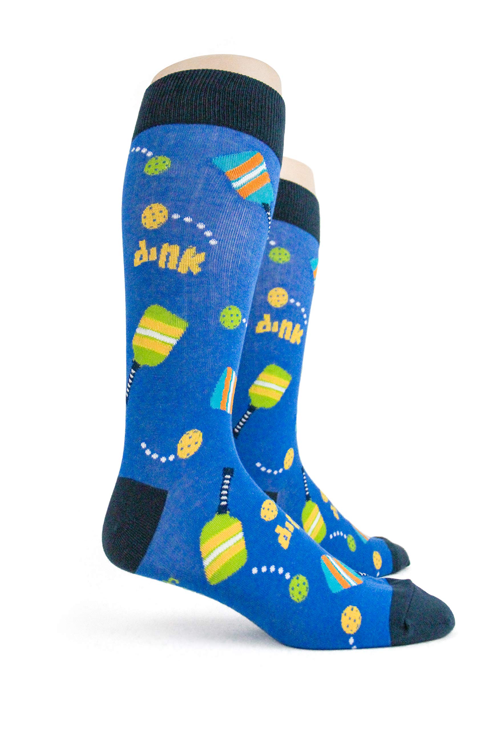 Foot Traffic - Men's Sports-Themed Socks, Fits Men's Shoe Sizes 7-12 (Pickleball)