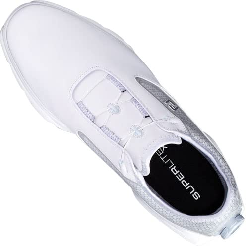 FootJoy Men's Superlites XP BOA Previous Season Style Golf Shoe, White/White, 10.5