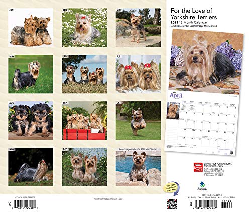 For the Love of Yorkshire Terriers 2021 Calendar: Foil Stamped Cover