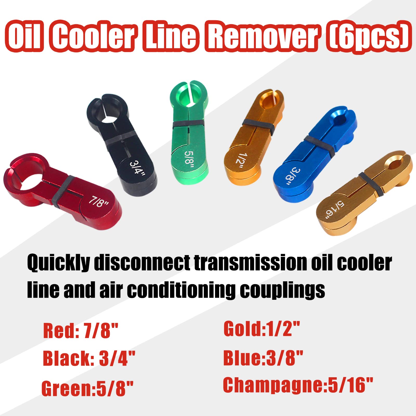 Fuel Line Disconnect Tool Set - Master Quick Disconnect Tool for AC Fuel Line System, Red