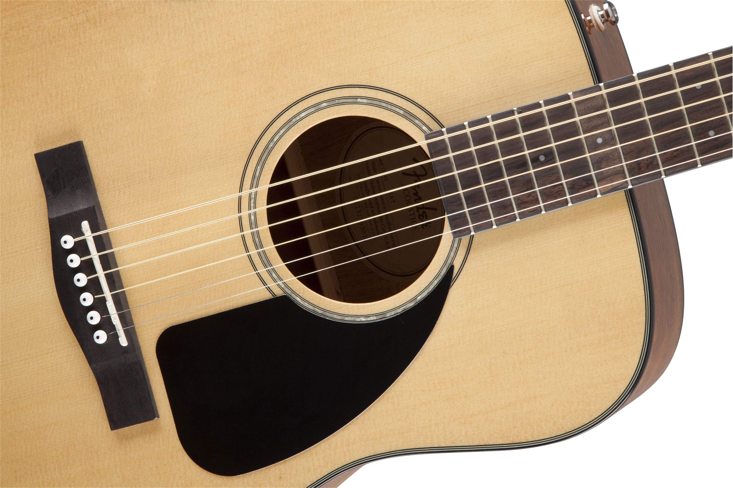 Fender CD-60 Dreadnought Acoustic Guitar - Natural Bundle with Hard Case, Strap, Tuner, Strings, Picks, Fender Play, Instructional Book, and Austin Bazaar Instructional DVD