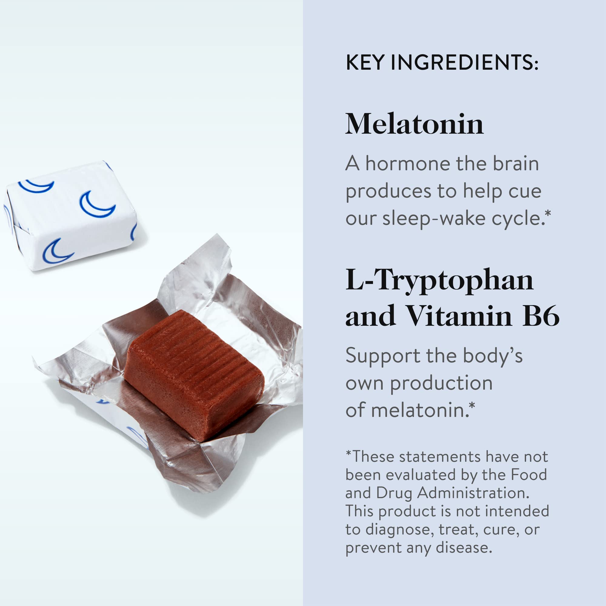 goop Knock Me Out Soft Chews | Melatonin Chews for Sleep Support | Chocolate Mint Flavored | Melatonin, L-Tryptophan, and Vitamin B6 | 30 Count