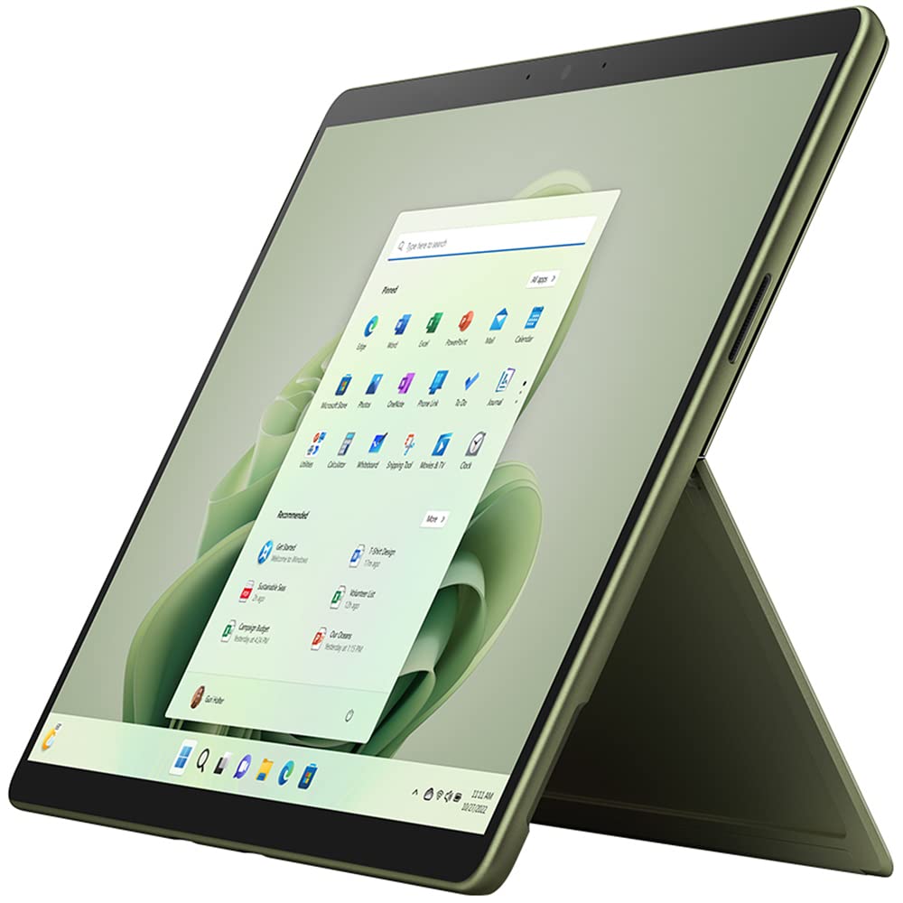 Microsoft QEZ00052 Surface Pro 9 13" Touch Tablet, Intel i5, 8GB/256GB, Forest Bundle Surface Dock 2 and 1 YR CPS Enhanced Protection Pack