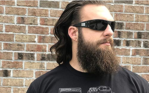 Gatorz Eyewear, Magnum Patriot Model, Aluminum Frame Sunglasses - Made in The USA (Smoked Polarized Lens)