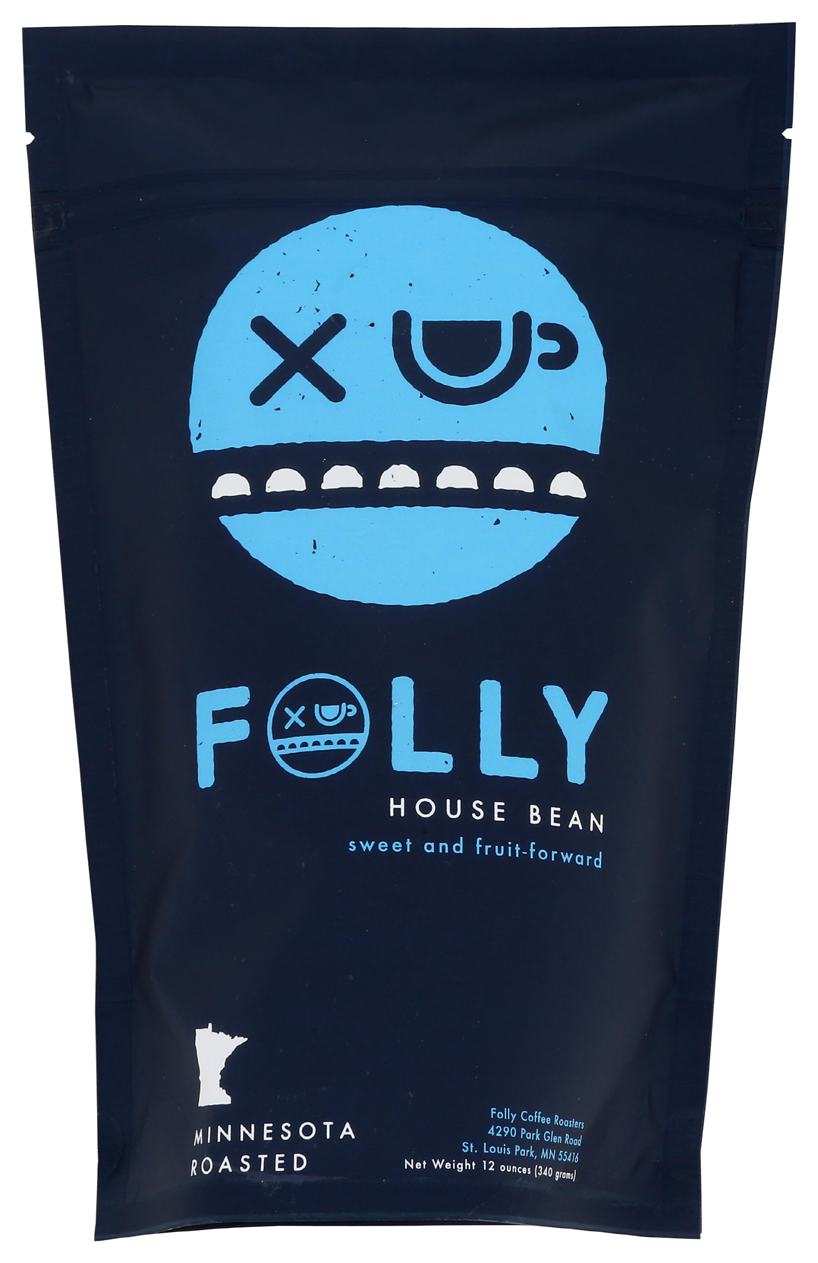 Folly Coffee | House Bean | Light Roast, Rotating Single Origin (Ethiopia) | Fair Trade & Small Batch | Whole Bean, 12 oz Bag
