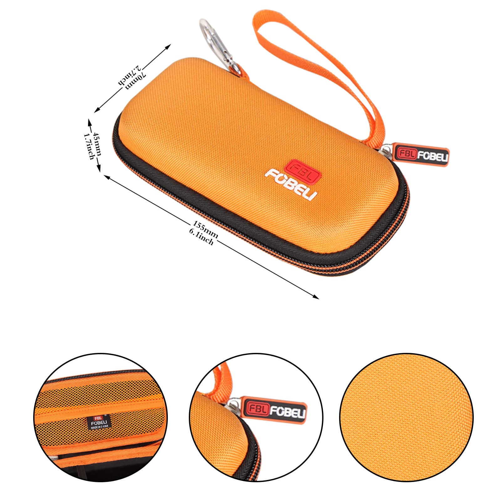 FBLFOBELI Portable Travel Carrying Case Compatible With Gillette Fusion5 Razors 1 Razor 4 Razor Blade Refills, EVA Hard Storage Bag (Case Only)