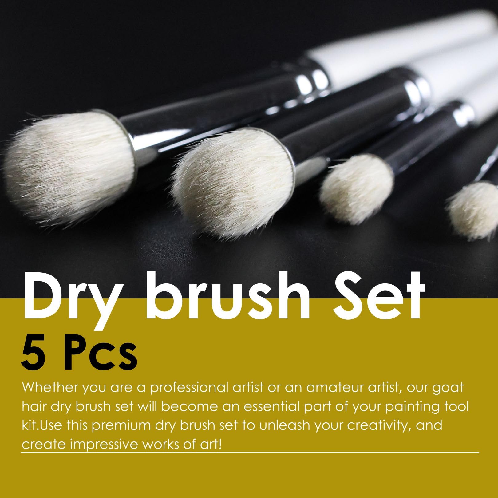 GACDR Dry Brush Miniature Painting, 5 Sizes Drybrush Set for Miniature Warhammer Citadel Model Paint,Hobby Detail Paint Brushes…