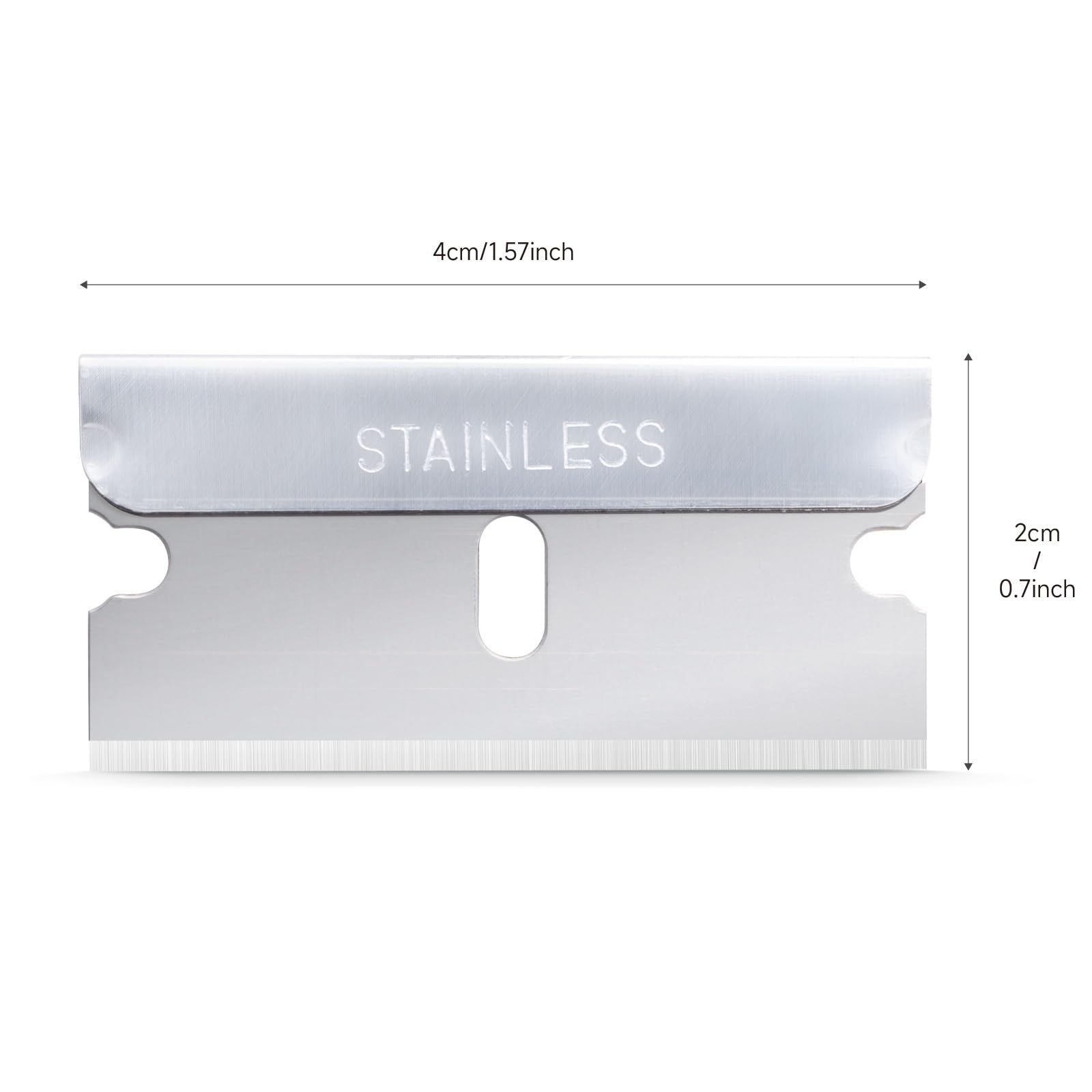 FOSHIO 600PCS Stainless Steel Single Edge Razor Blades, Individually Wrapped Blades for Razor Blade Scraper, Removing Labels, Stickers, Decals, Gasket, Cleaning Glass Stove Top, Window