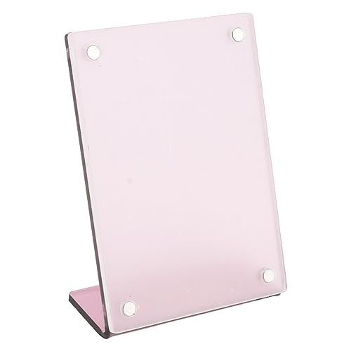 Free Standing Photo Frame, Simple Operation Slant Back Multipurpose Photo Frame for Movie Ticket Office (Pink)