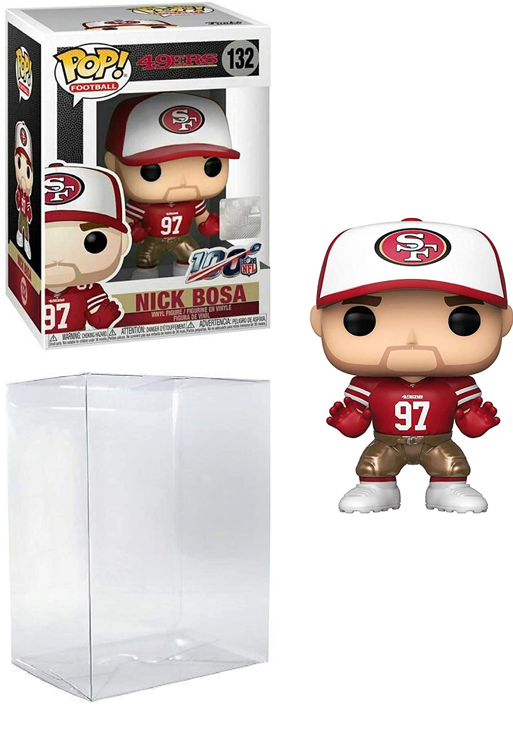 Funko Nick Bosa San Francisco 49ers Pop Vinyl Figure (Bundled with Pop Box Protector)