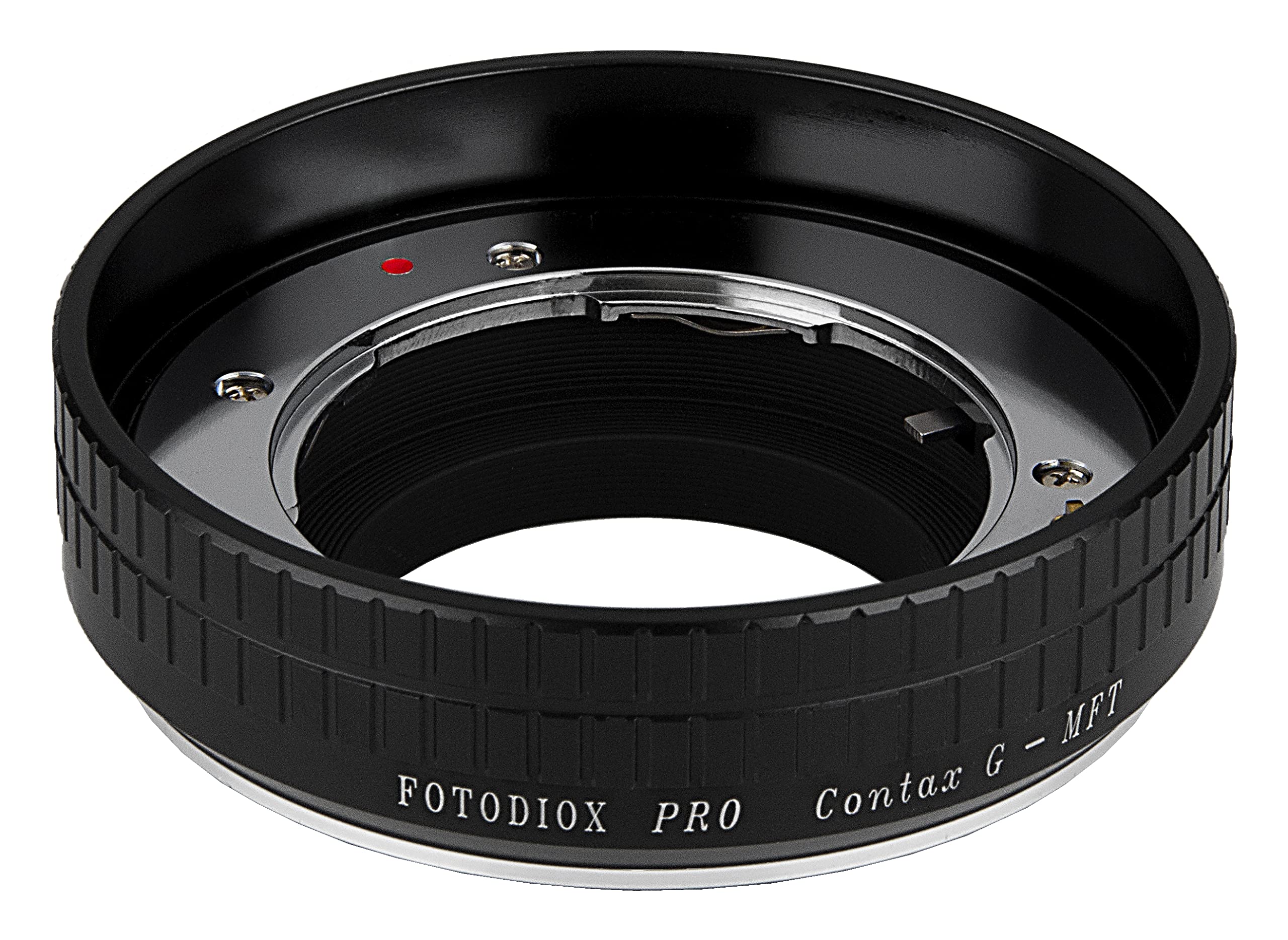 Fotodiox Pro Lens Mount Adapter, Contax G Lens to Micro Four Thirds (M4/3, MFT) Camera Body with Focus Control, for Olympus Pen E-P1 & Panasonic Lumix DMC-G1, DMC-GH1, DMC-GF1