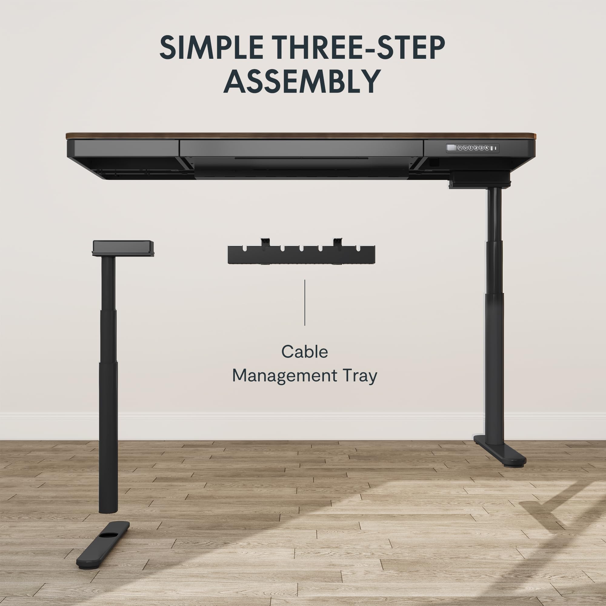 FLEXISPOT 48" Marble Standing Desk Adjustable Height with USB Port Charging, Electric Home Office Computer Table Stand up Desk with Drawers Storage (Modern Marble Grey Top + White Frame)