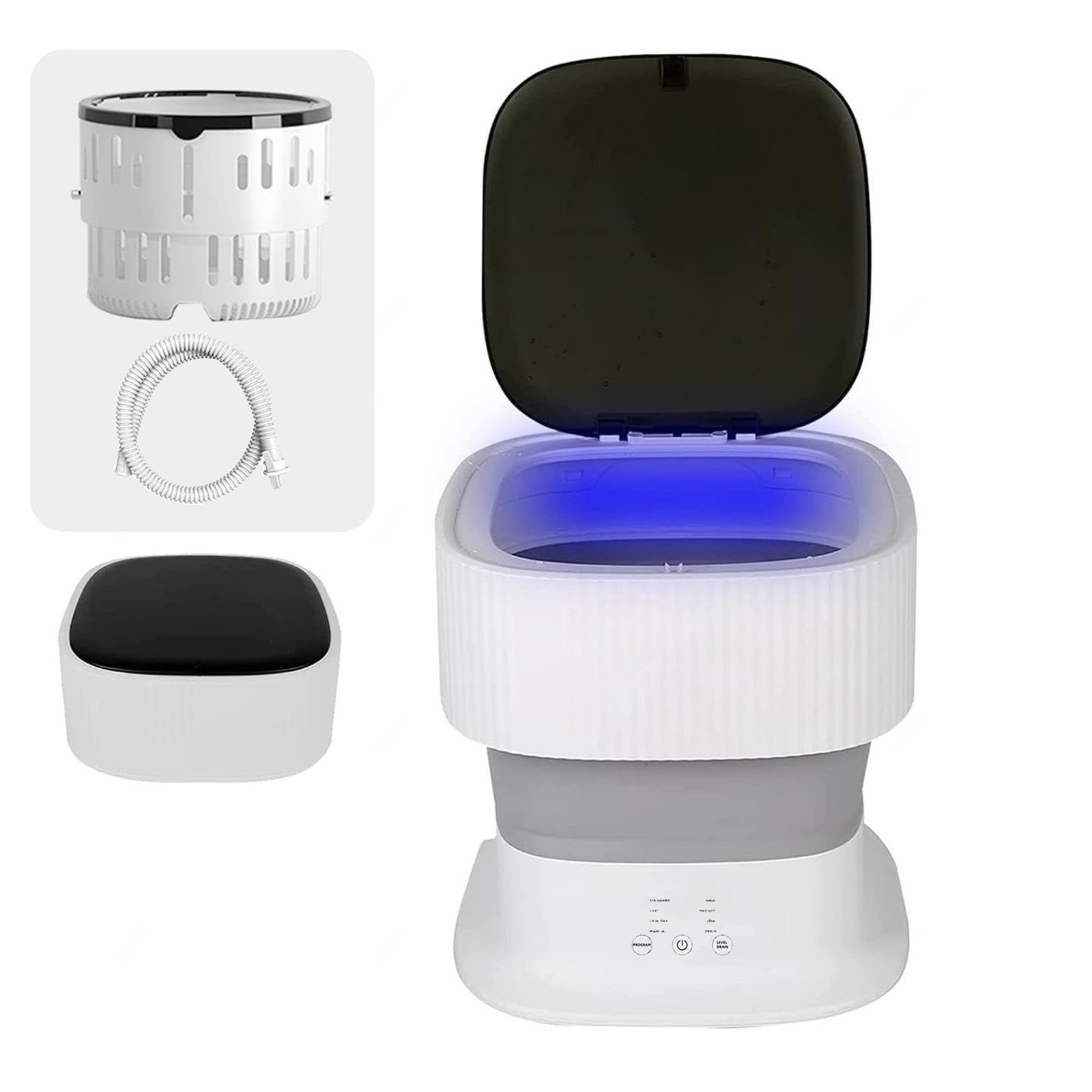 Foldable Washing Machine with Spin Dryer, Washer Machine for Apartment 9L with 60w High Power, 350RPM, Mini Washer Machine Portable for Underwear,Socks,Baby,Towels