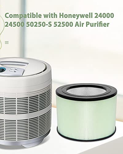 Future Way Upgraded Filter Compatible with Honeywell 50250/24000 / 24500 Air Purifier, 2 Wrapping Carbon Filters