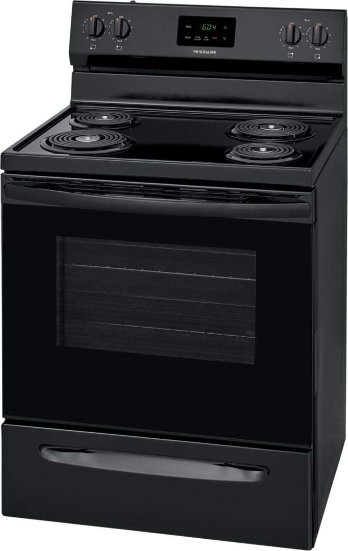 Frigidaire FCRC3012AB 30" Electric Range with 4 Coil Elements, 5.3 cu. ft. Oven Capacity, Store-More Storage Drawer, Electronic Kitchen Timer, in Black