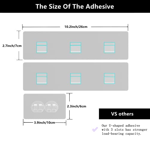 RTOGM 3pcs Replacement Adhesives Shower Shelves, Asin: B0BD52JVP2, 2pcs Long Adhesive for Shower Shelves & 1pc Short Adhesive for Soap Holder
