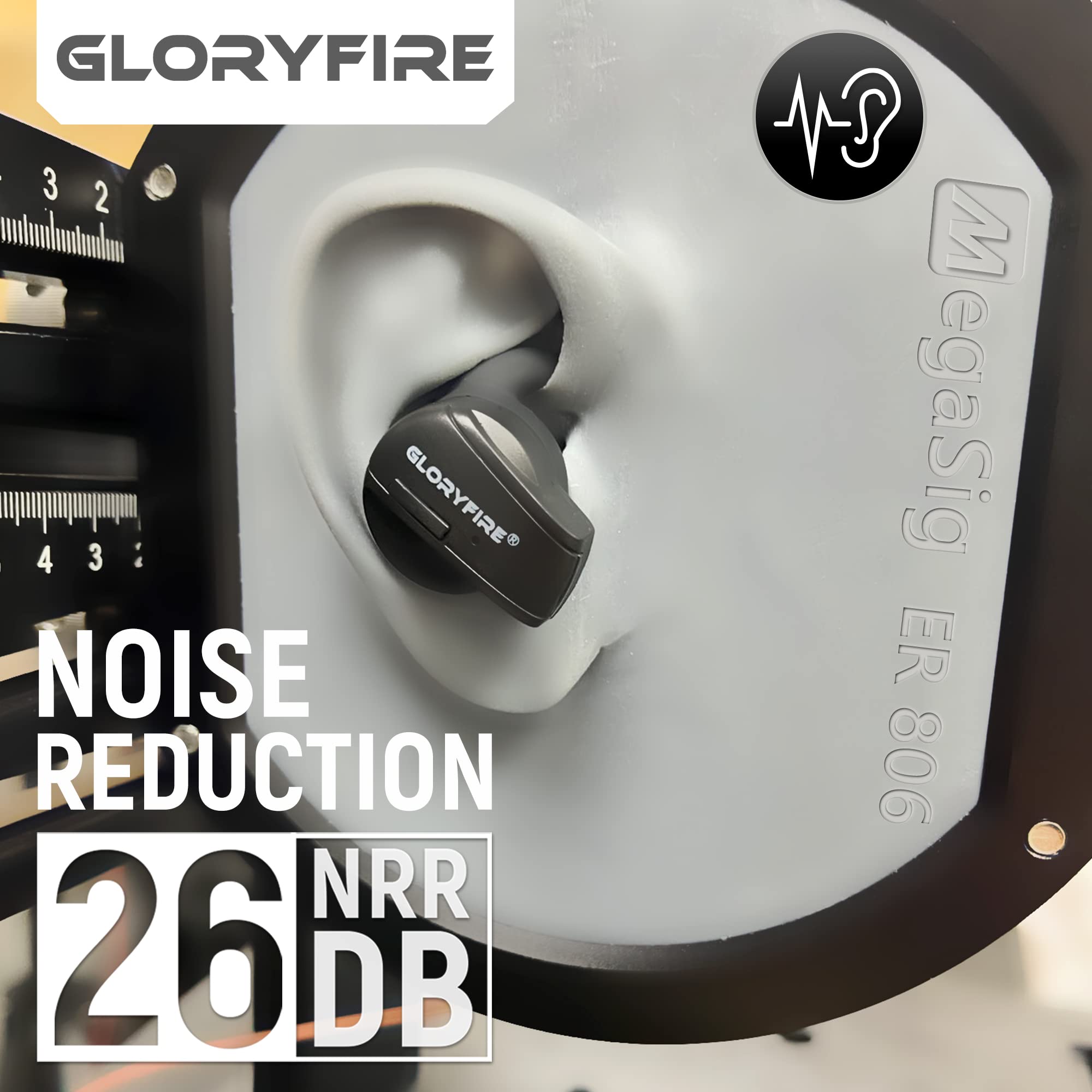 GLORYFIRE Ear Protection for Shooting Electronic Hearing Protection Noise Cancelling Ear Muffs