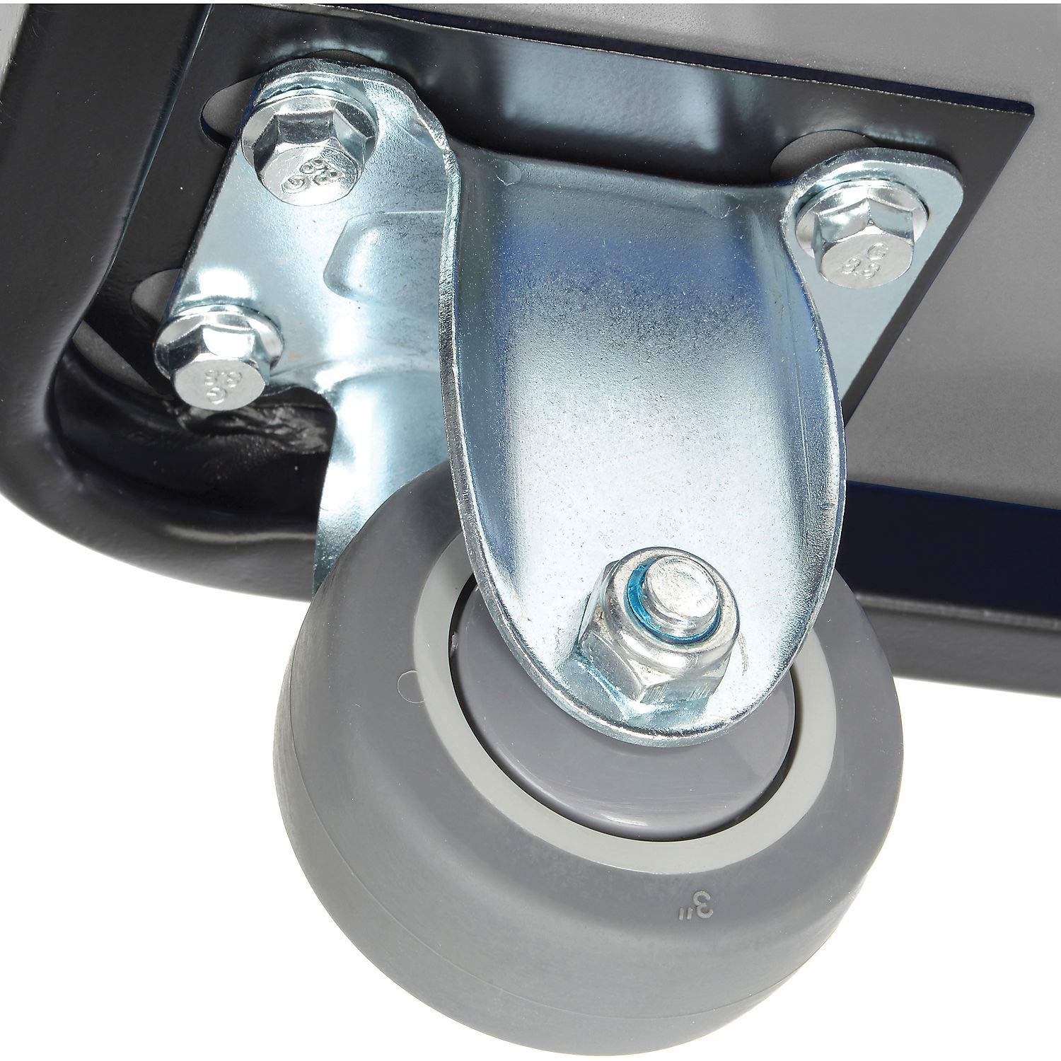 Global Industrial 16 Bushel Plastic Bulk Box Truck, Steel Chassis Base, Gray, 42-3/5"L x 30" W x 35-3/5"H